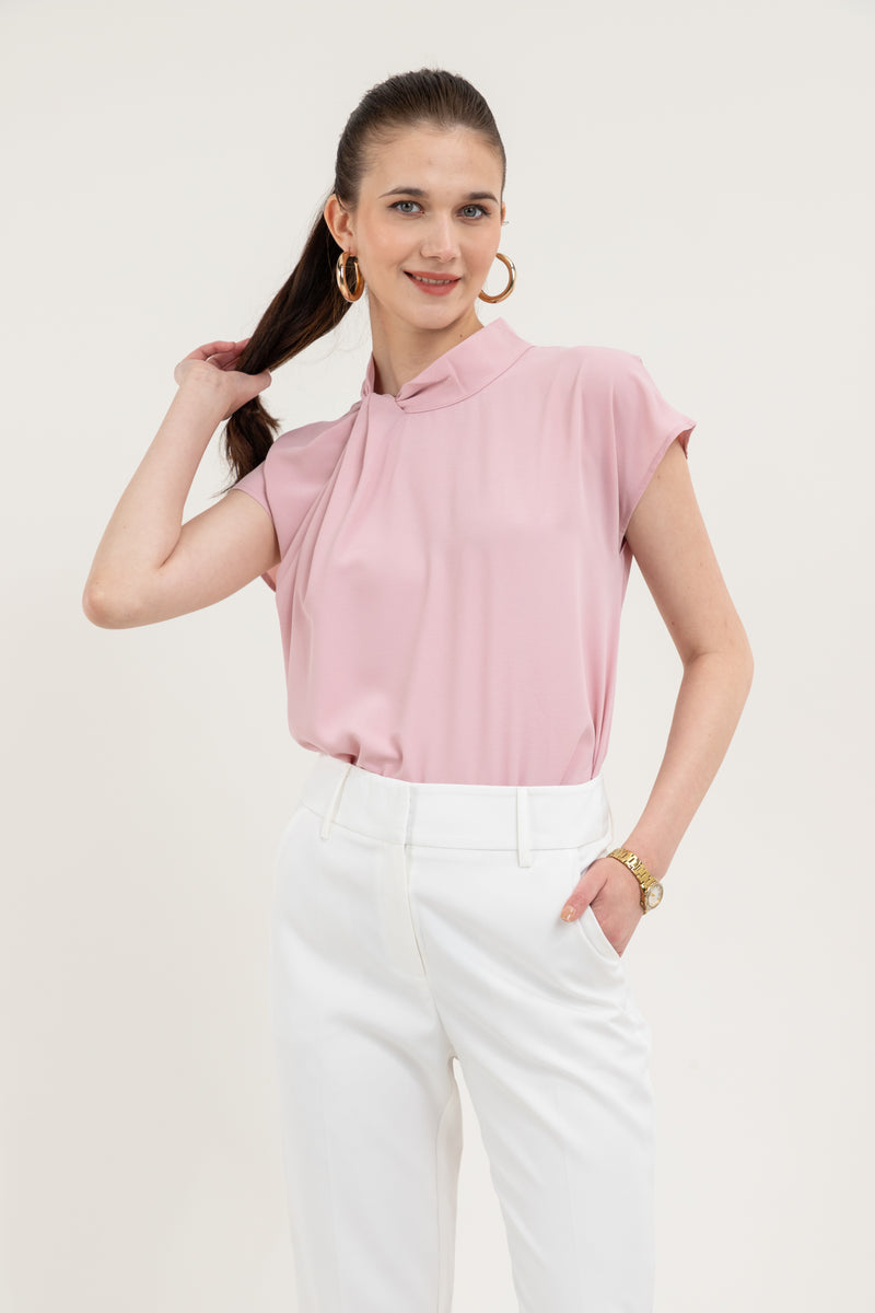 DENISE Side Drape Blouse – badomoda