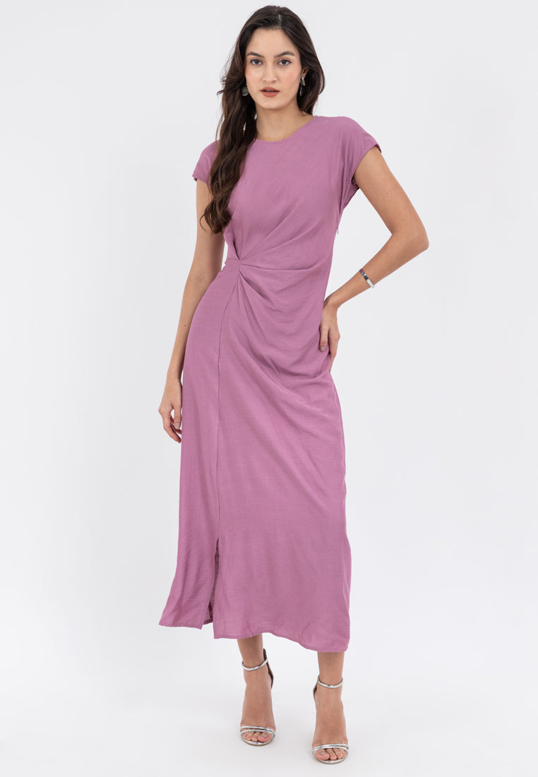 MINERVA Side Drape Dress – badomoda