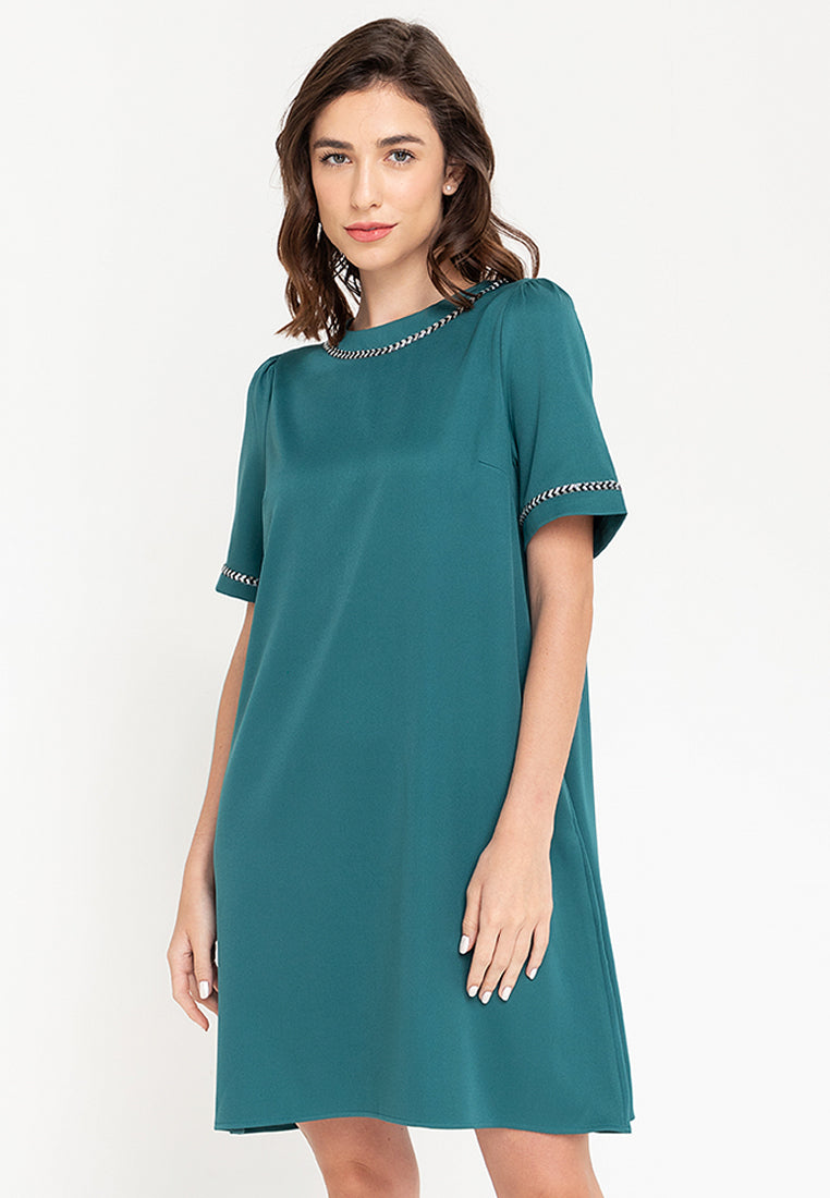 CERIE Jewelled Trim Dress – badomoda